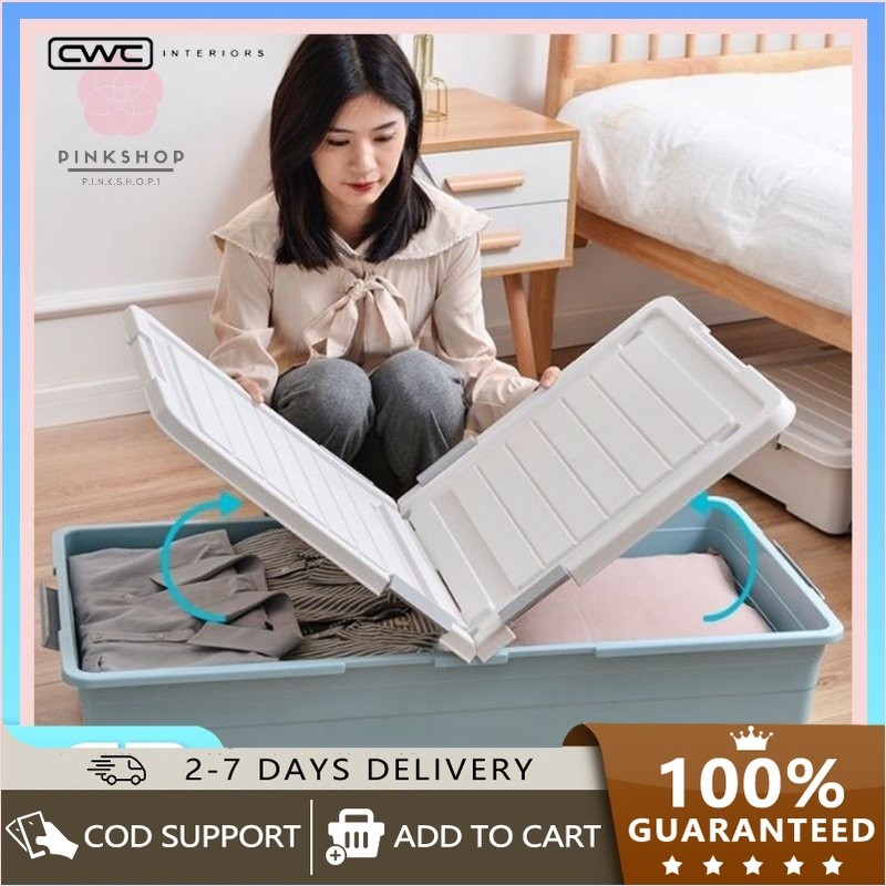Storage Box Under The Bed With Wheels Flat Extra-Large Storage Box For ...