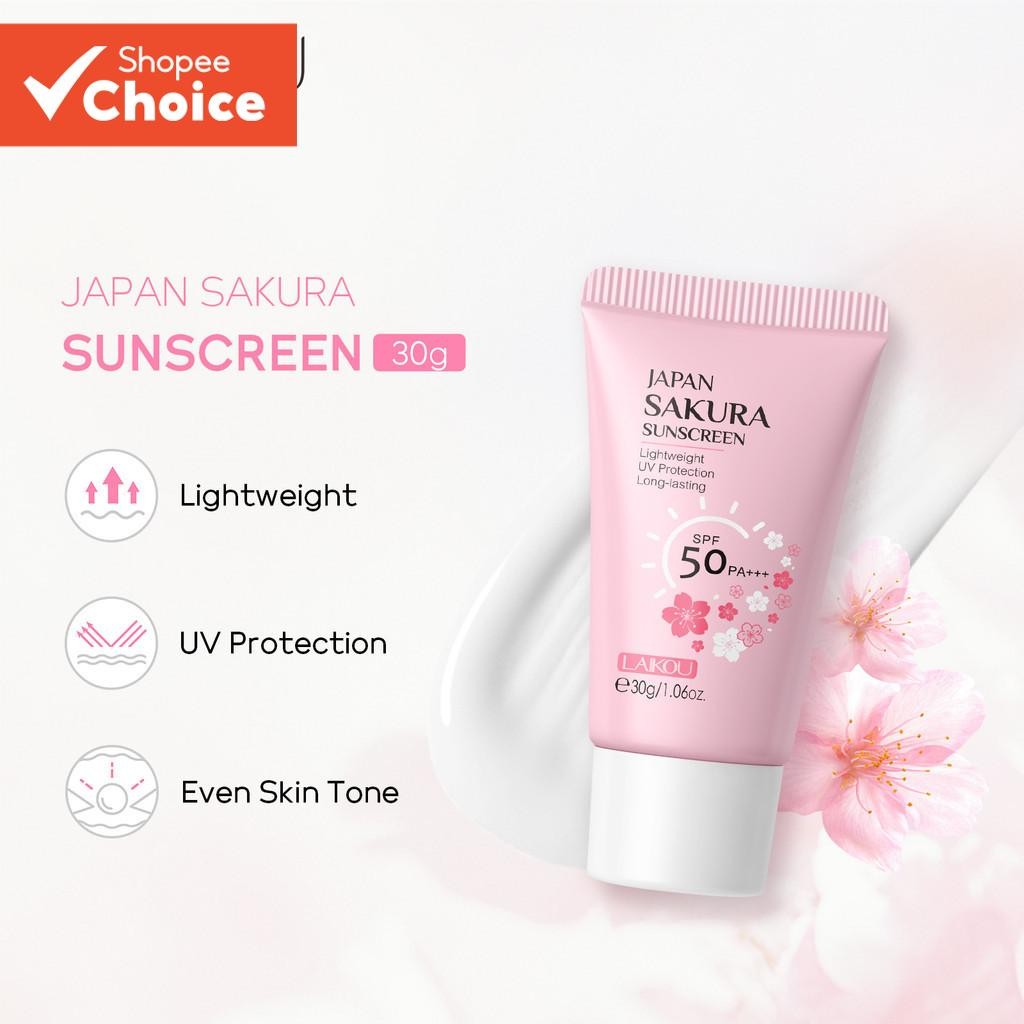 Cross border LAIKOU Japan Cherry Blossom Sunscreen 30g Moisturizing and ...