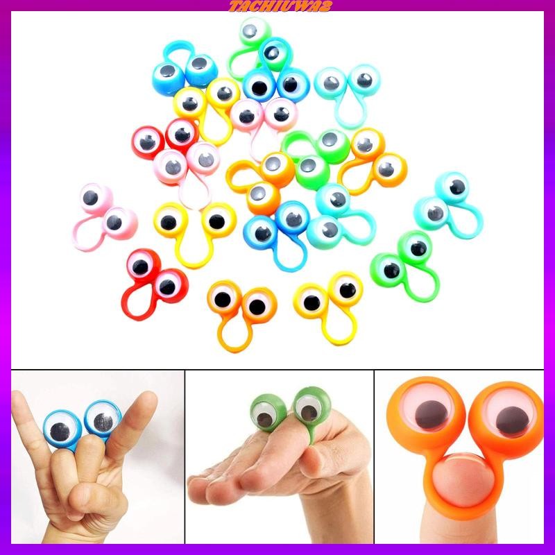 [Tachiuwa2] Eyes Finger Puppets Eyeball Rings Portable Role Party Game ...
