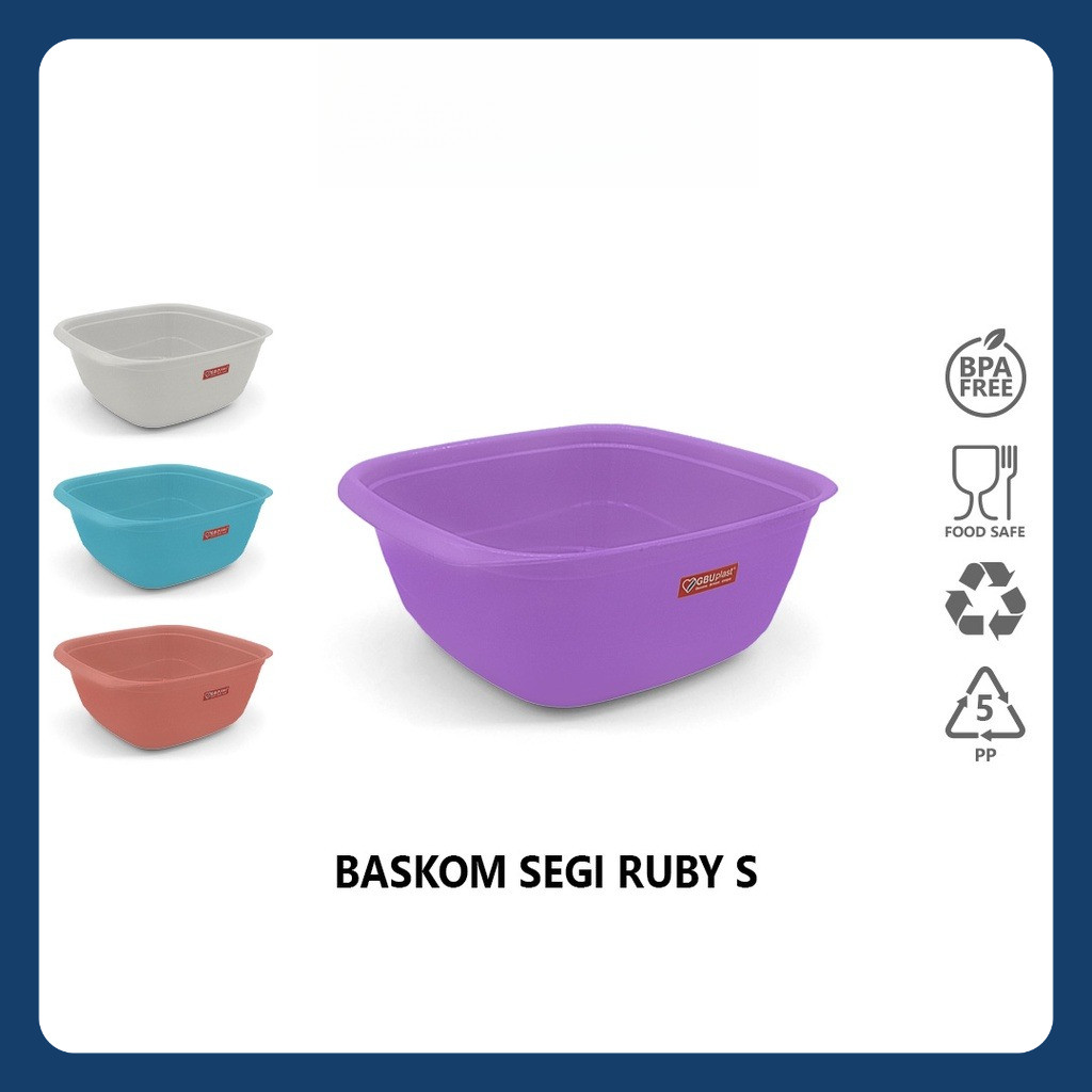 GBUplast Ruby S 3400ml Plastic Square Basin – BPA Free, Multipurpose ...