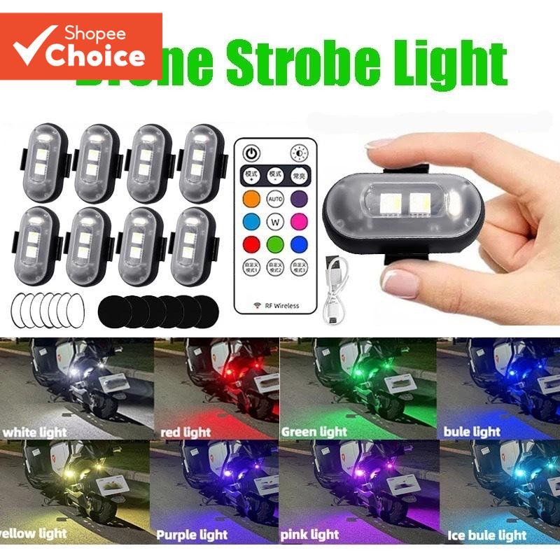 Universal Motorcycle RGB LED Strobe Lights With Controller Signal Light LED Flash Position ...
