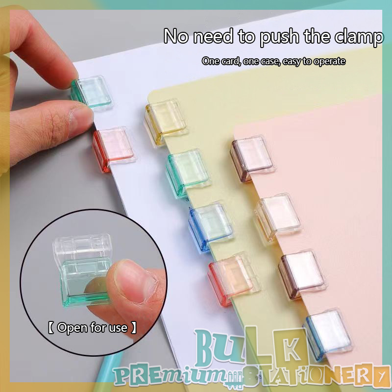 BK Cute Push Clip Binder Clips File Notebook Bookmarks Paperclips Index ...