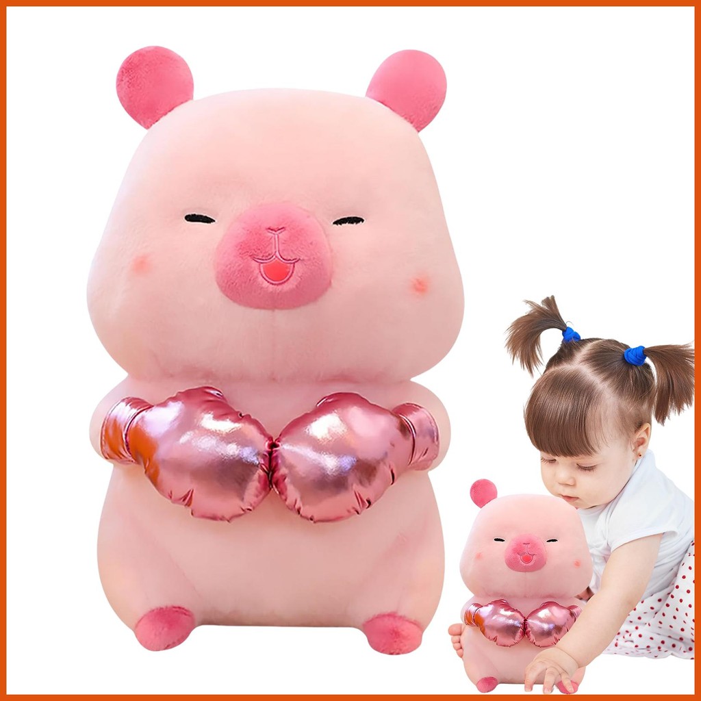 Capybara Soft Toy Plush Wearing Boxing Mittens Animal Toys Portable ...