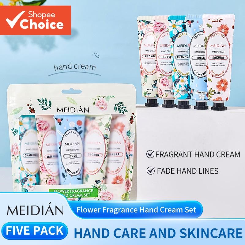 Flower Fragrance Hand Cream Five Piece Set Moisturizing, Moisturizing ...