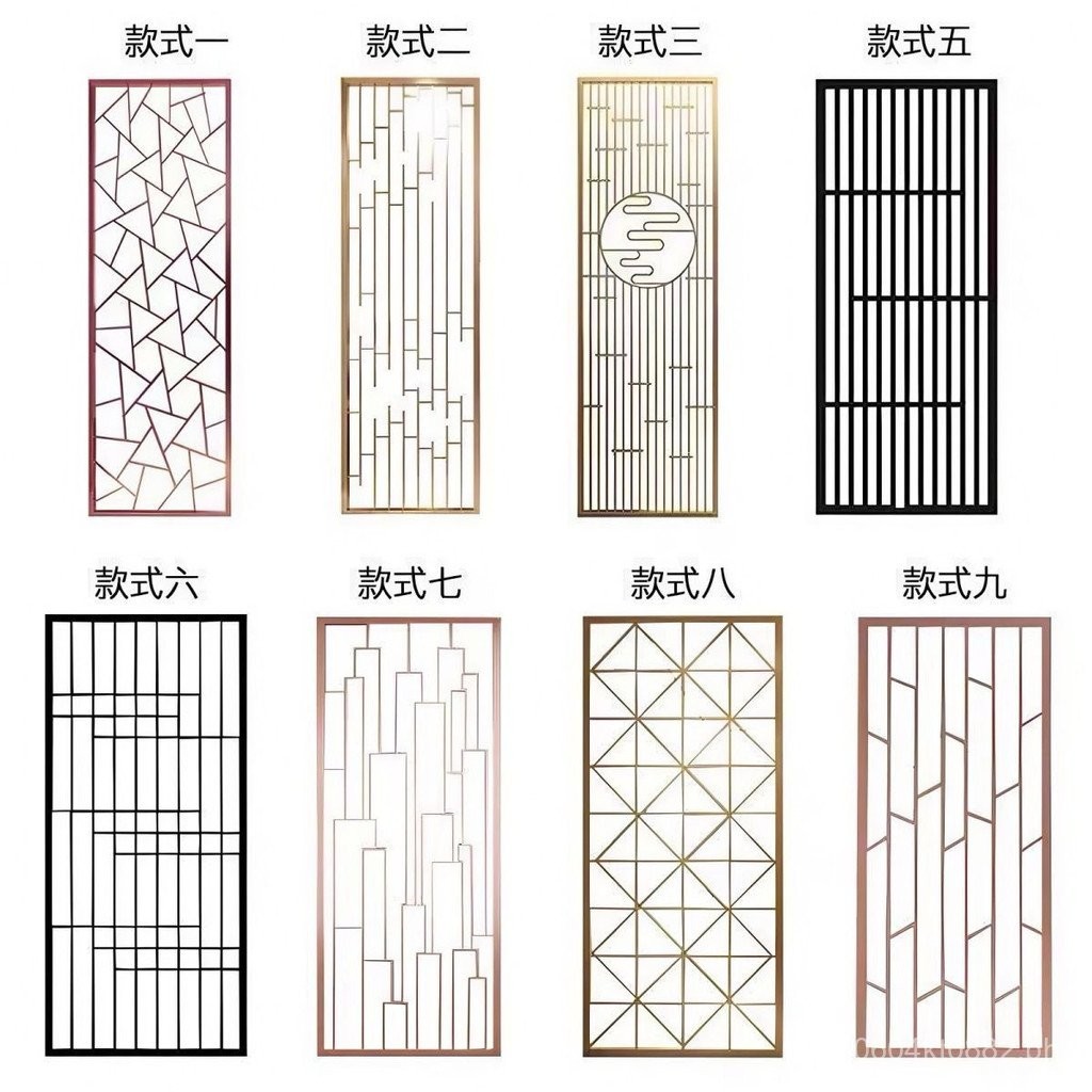 Stainless Steel Living Room Screen Dining Room Hollow Entry Luxurious ...