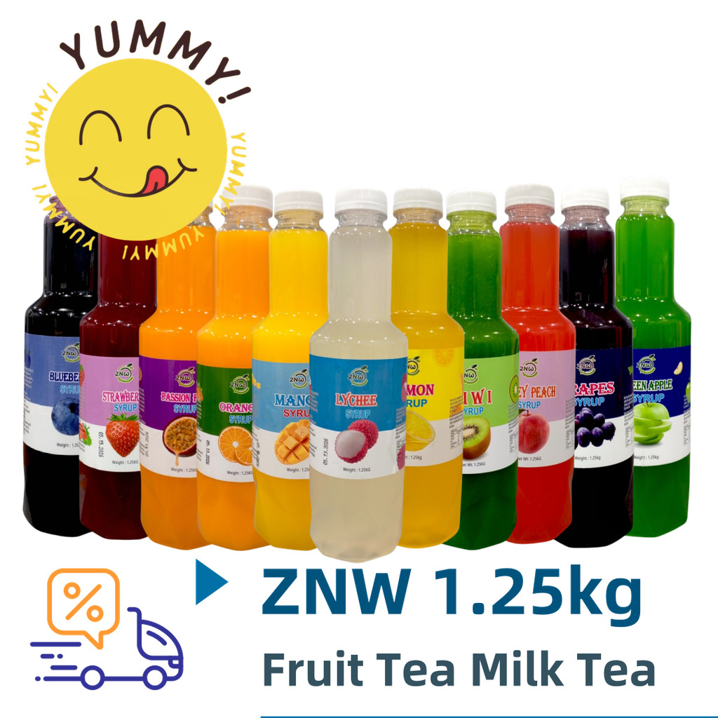ZNW FRUIT SYRUP - 1.25Kg - with Aroma Essence for Fruit Tea Milk Tea ...