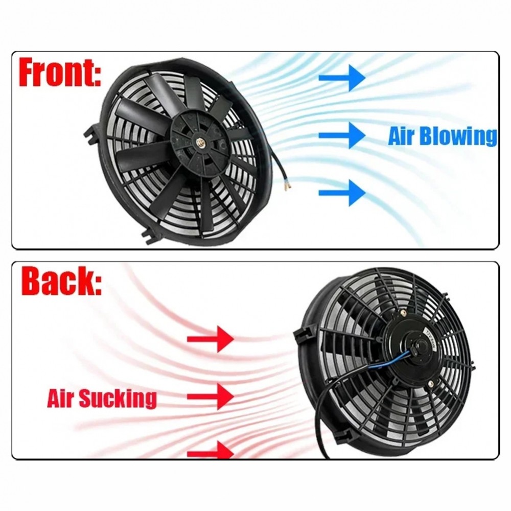Electric Radiator Fan Engine Bay Clearance Fast Installation For Most ...