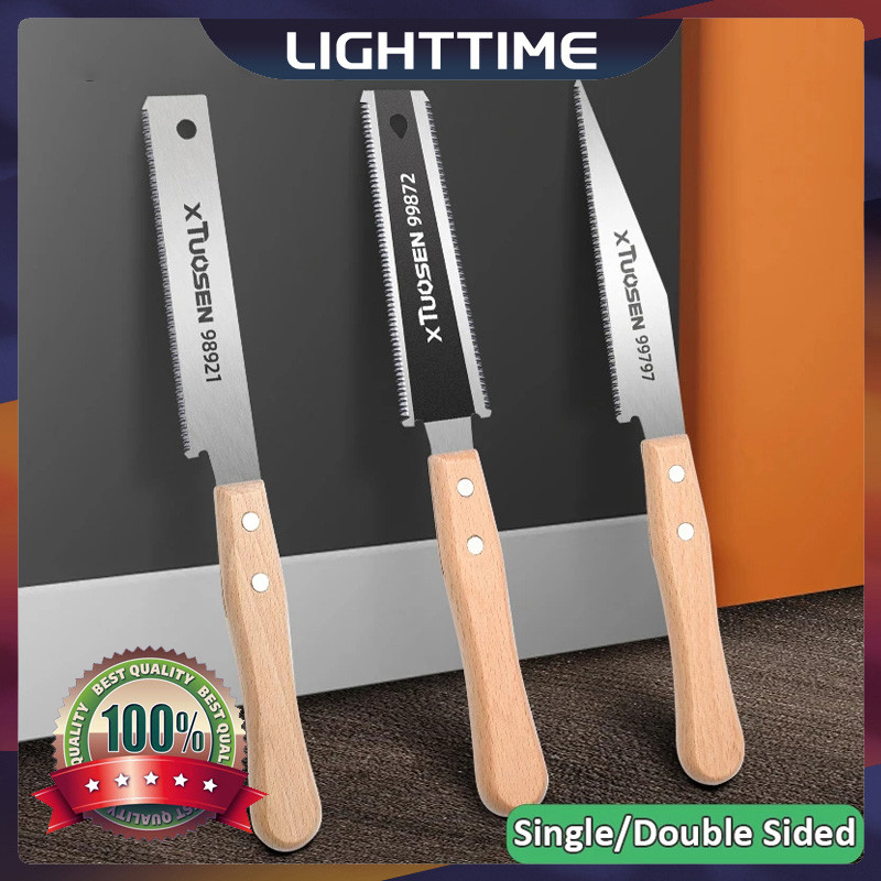 LIGHTTIME Japanese Style Hand Saw Single/Double Sided Fine Tooth Wood ...