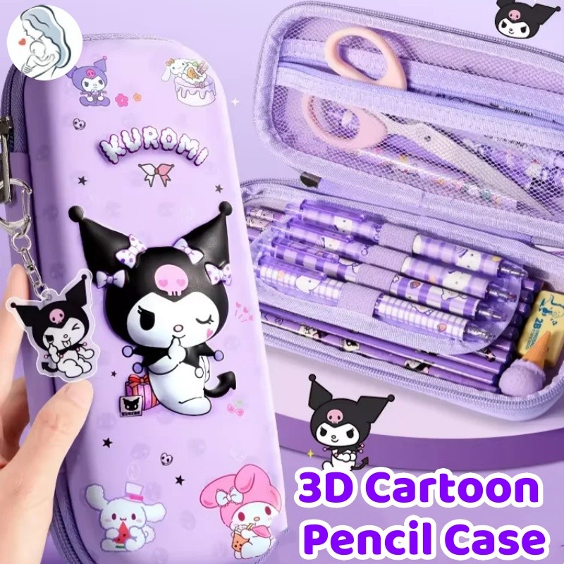 3D Pencil Case Large Capacity Cartoon Kids Pencil Case School Students ...