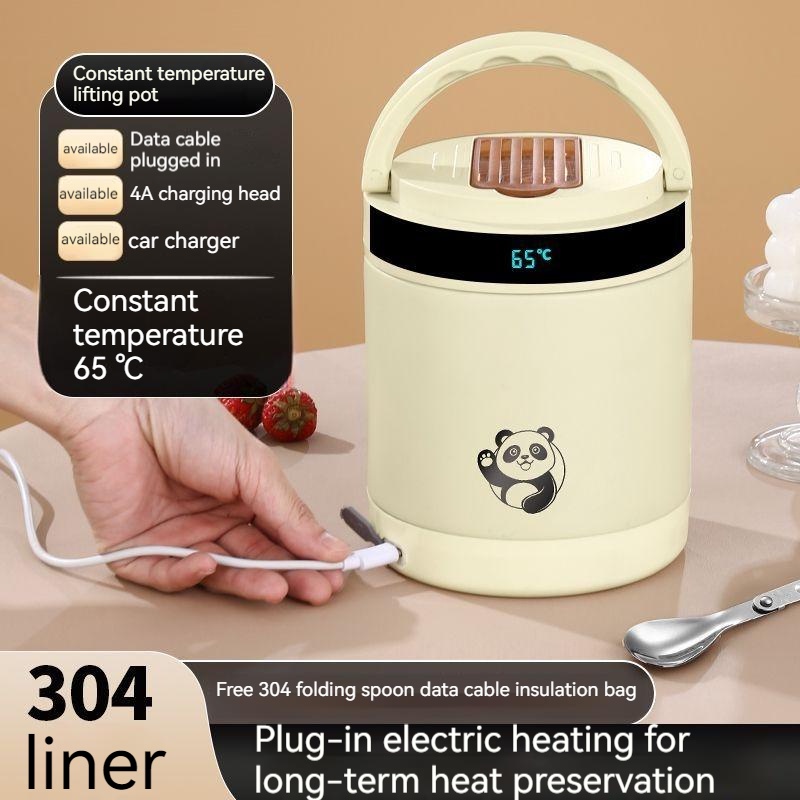 Constant Temperature 24 Hours Electric Heating Lunch Box 1.8L Heating ...