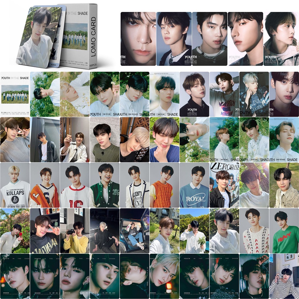 55pcs/box ZB1 Zhang Hao New Album YOUTH IN THE SHADE 2023 Lomo Cards Laser HOLOGRAPHIC ...