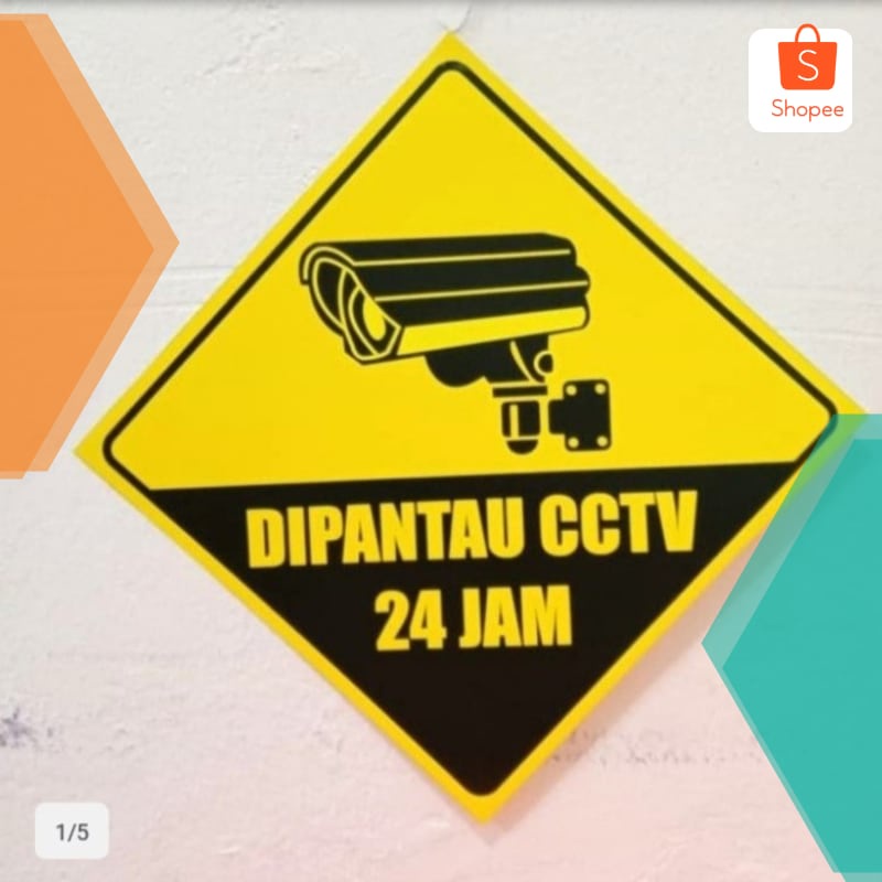 24 HOURS cctv DIVAN acrylic board / cctv sign sticker | Acrylic board ...