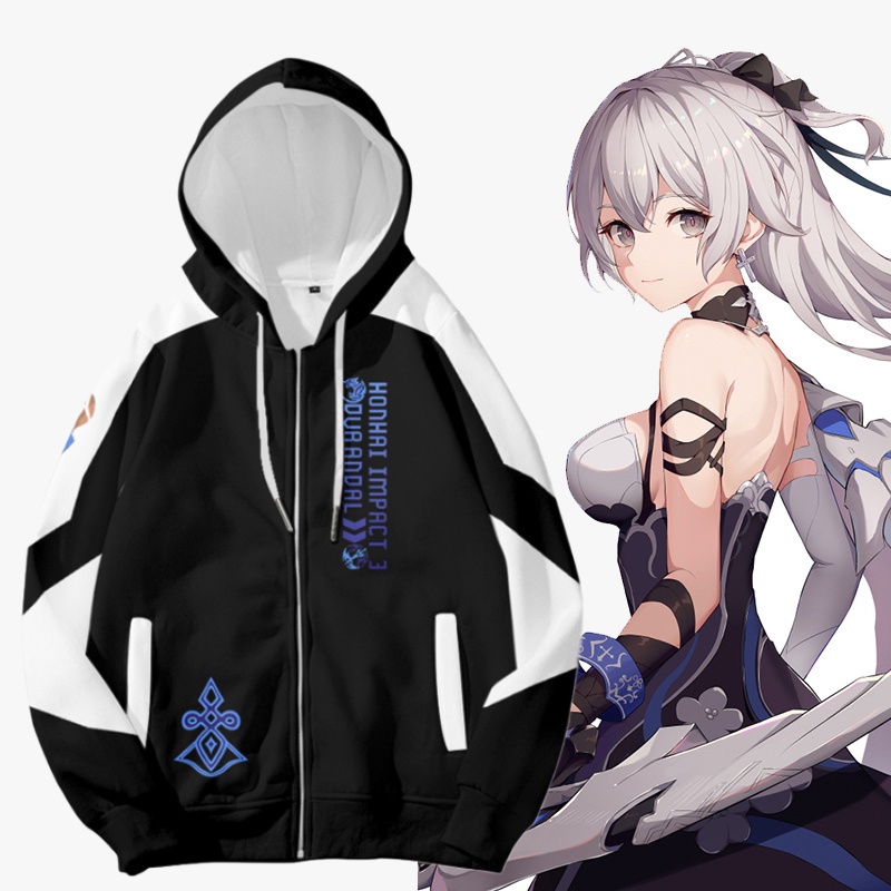 Honkai Impact 3rd 3D Print Zip Up Women/Men Hoodie Sweatshirt ...