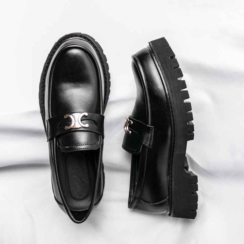 Dr Shoes Men's Platform Loafers Slip on Leather Casual Shoes 38-44 ...