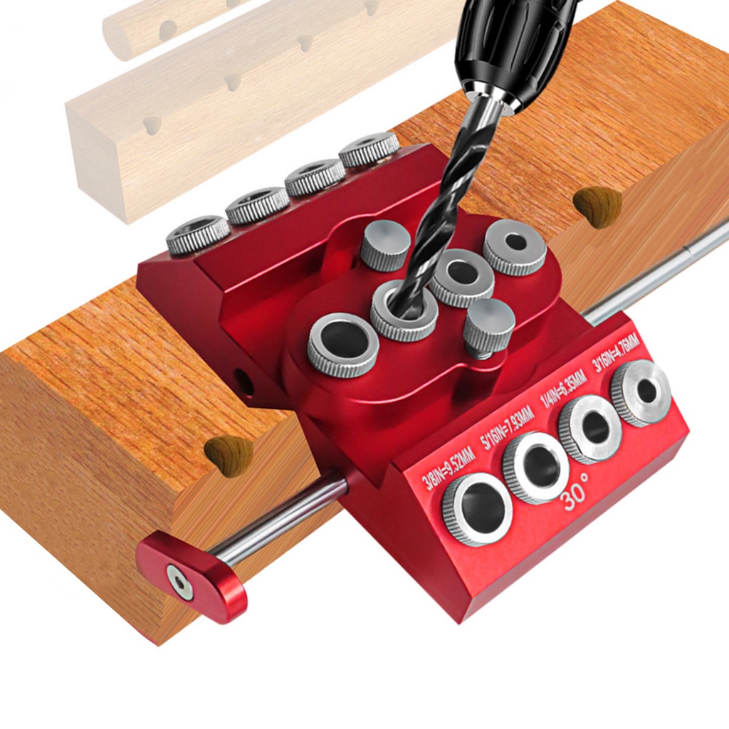 V-Drill Guide 30 45 90 Angled Drill Guide Jig with 4 Sizes Drill Holes ...