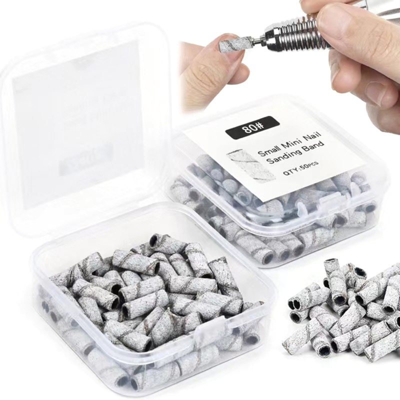 【CH】 Professional Sanding Bands Nail Manicure 80 120 150 180 240Grit ...