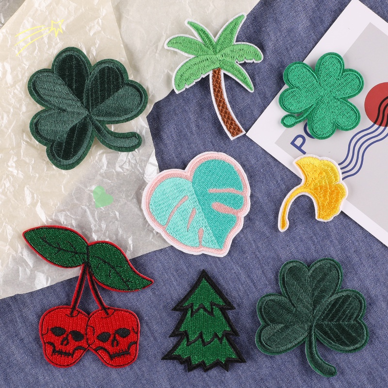 Pro Patch Store Cartoon Leaves Cherry Series DIY Embroidery Patches for ...