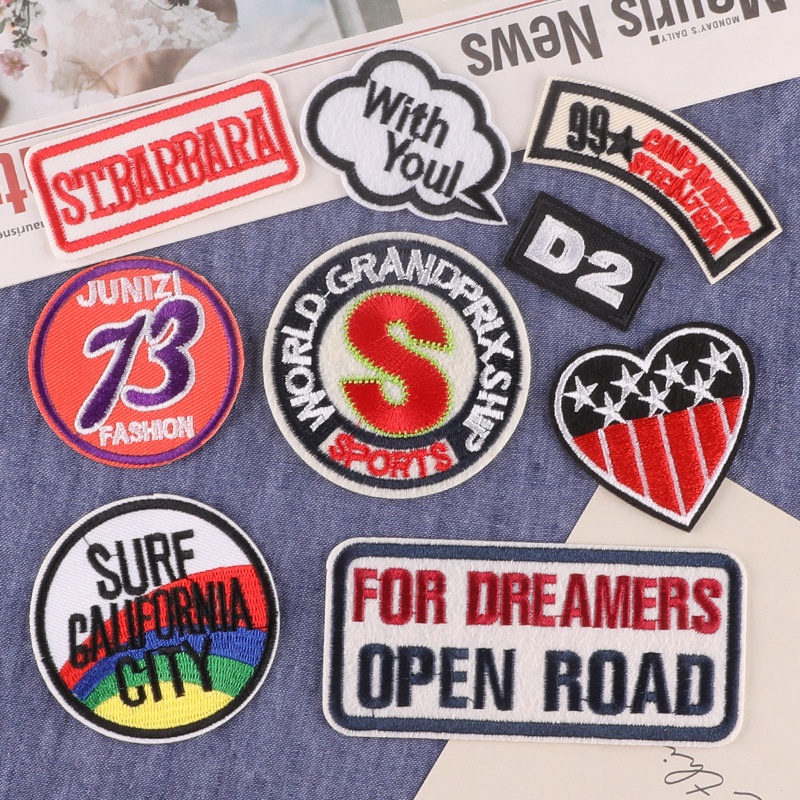 Pro Patch Store Square Rotundity Letter Series DIY Embroidery Patches ...