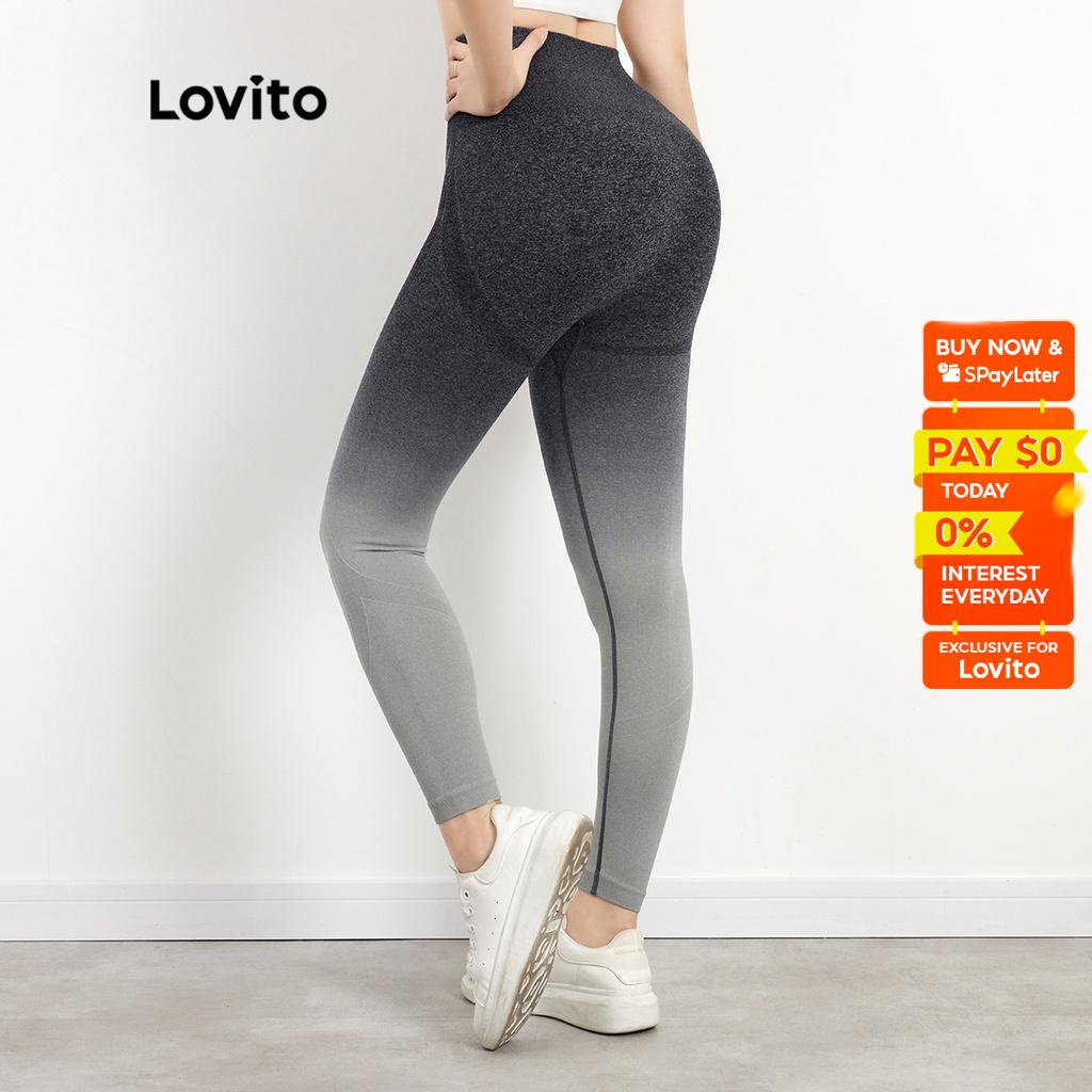 Lovito Sporty Ombre Seamless High Waist Yoga Women Sports Leggings