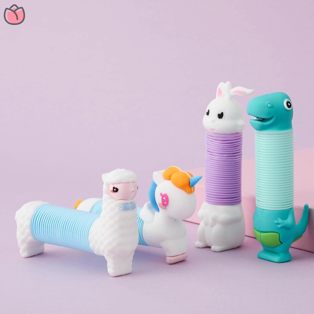 Squeeze Spring Animals Pop Tube Unicorn Push Stress Relieve ...