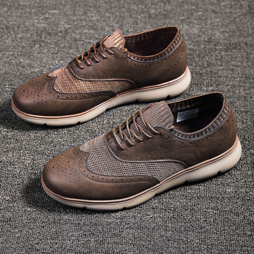 Fashion Office Italian Formal Wingtip Leather Men Oxfords Shoes Laces ...