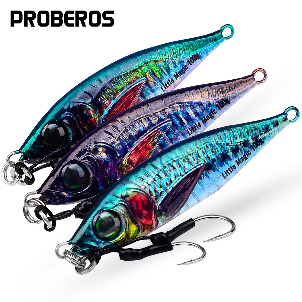PROBEROS 1Pc luya jig jigging bait 7g-40g small iron plate metal bionic ...