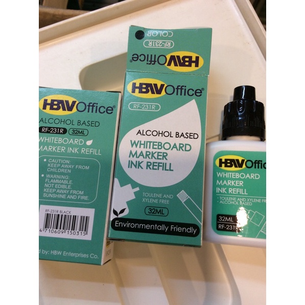 HBW OFFICE WHITE BOARD MARKER INK original REFILL 32ml NEW | Shopee ...