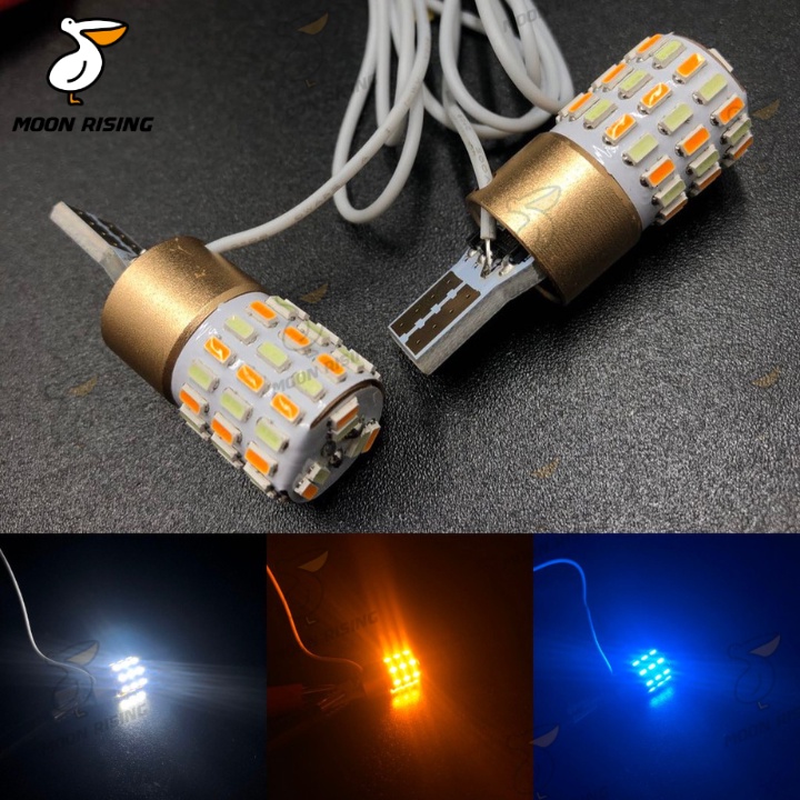 MOTORCYCLE/ CAR T15 DUAL CONTACT SIGNAL LIGHT PARK LIGHT DUAL COLOR ...