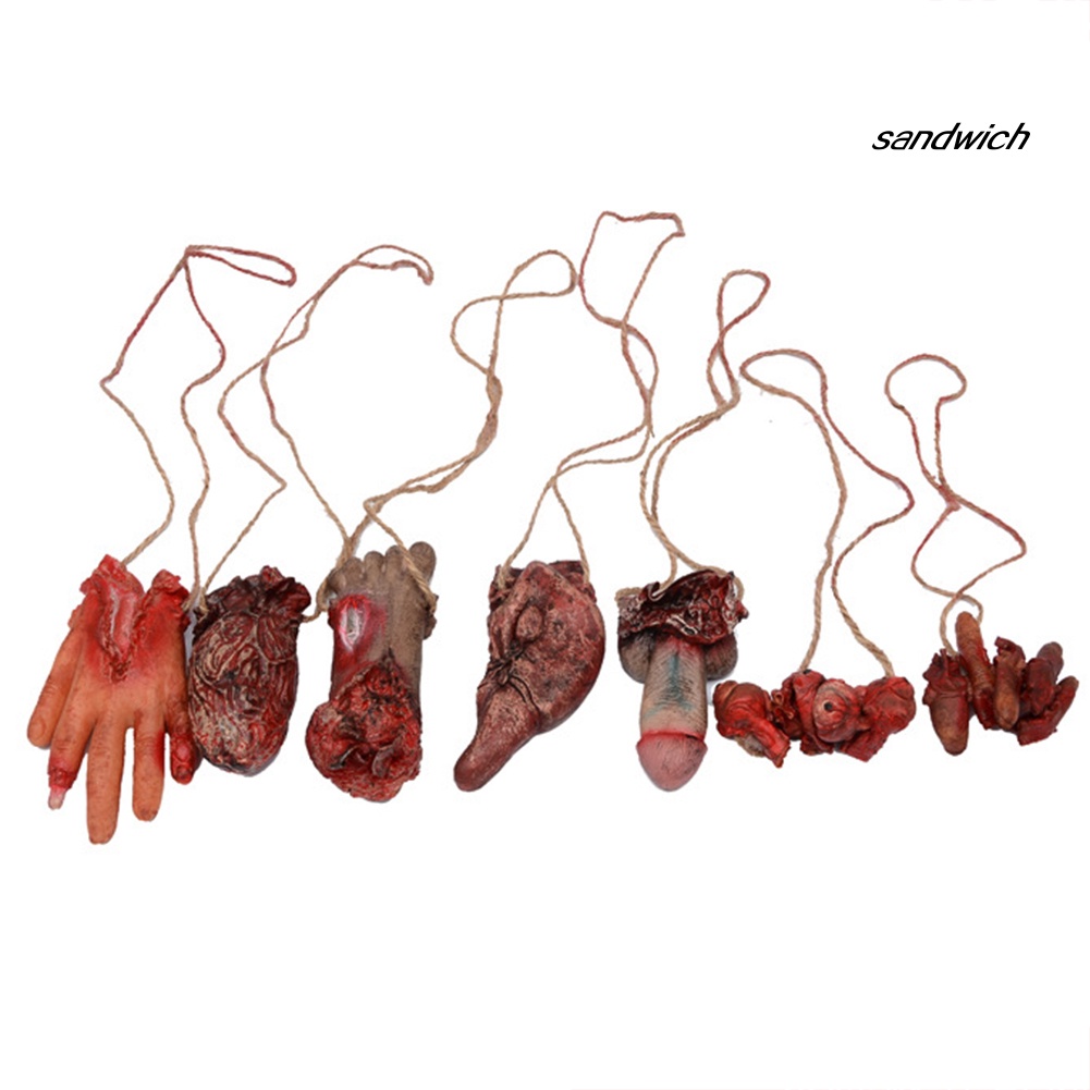 【stock】Realistic Bloody Hand Lung Body Organ Necklace Hanging Decor ...