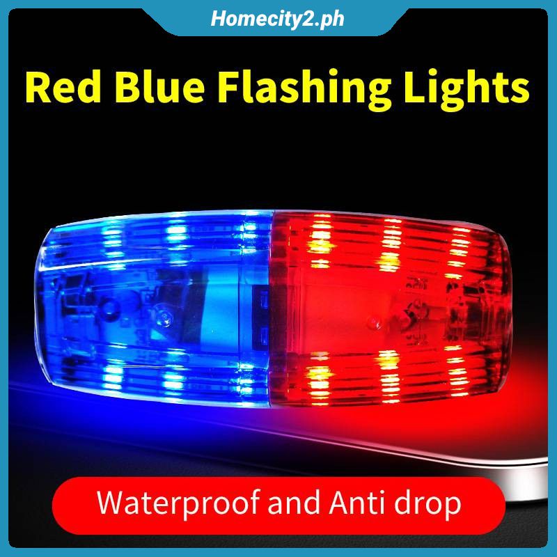[Ready] Red And Blue 12 Led Warning Strobe Lights With Shoulder Clip ...