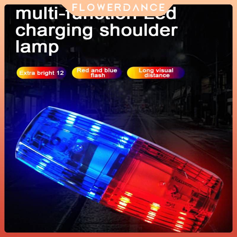 Led Red Blue Multifunction Clip Flashing Warning Safety Shoulder Police ...