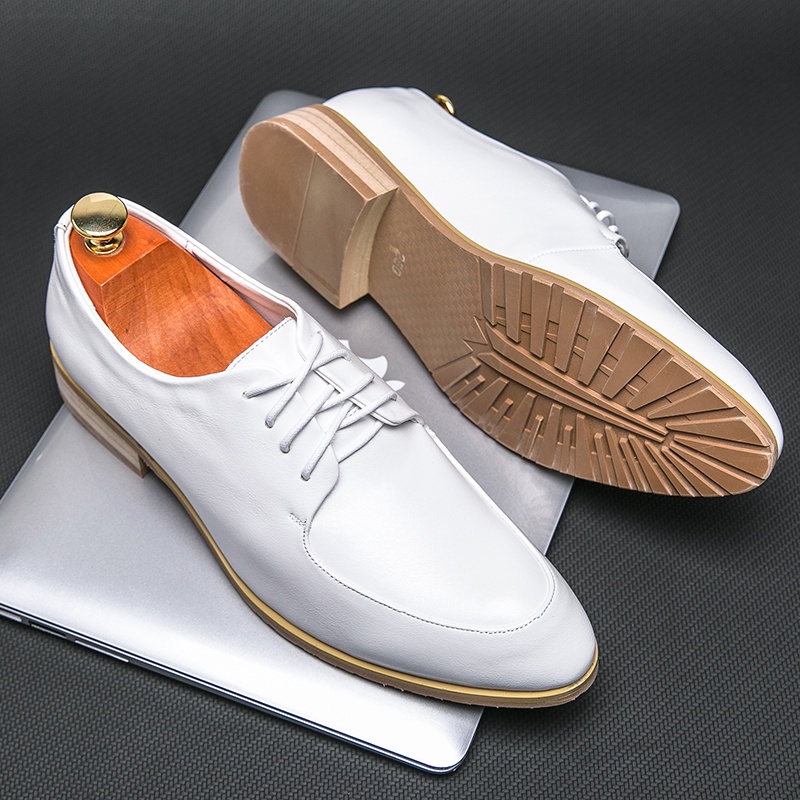 Italian Wedding Classic Party White Solid Color Men Formal Brogues Lace ...