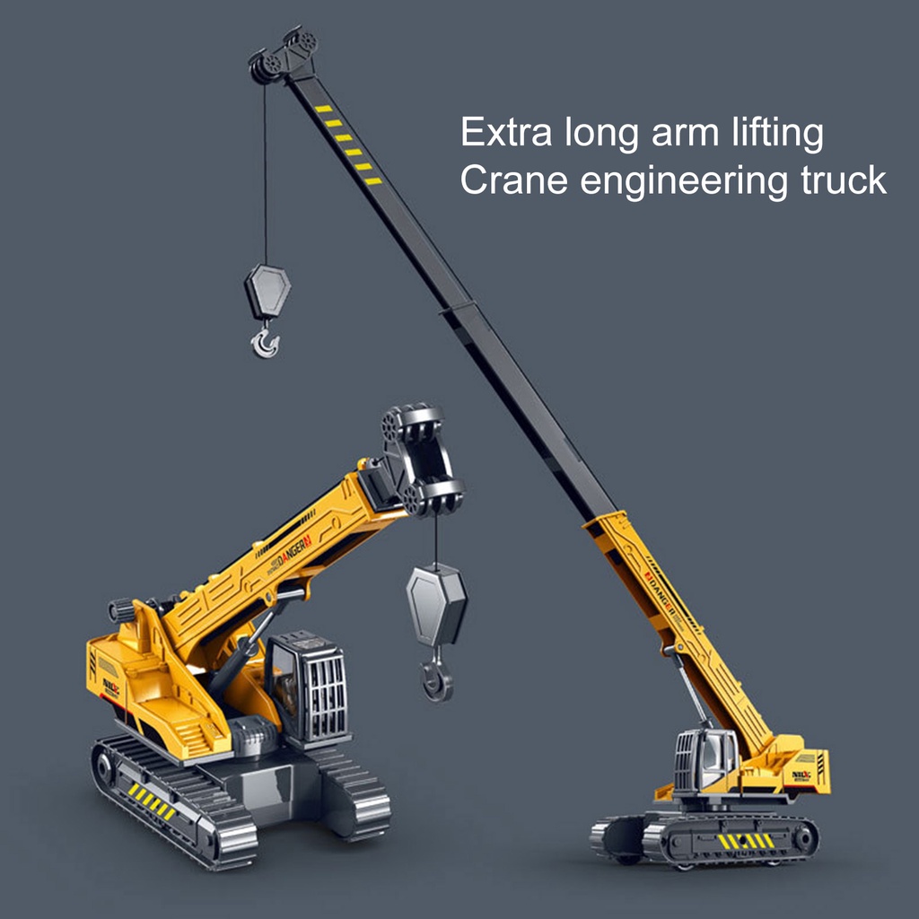 AgTp_ Lifting Cranes Toy 360 Degree Rotating Base Adjustable Long Arm ...