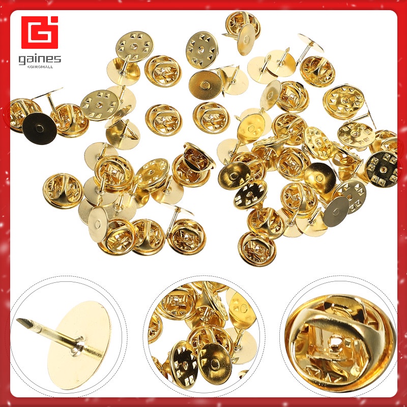 [READY STOCK] 50 Sets Pin Back Enamel Backs Butterfly Needle Lapel ...