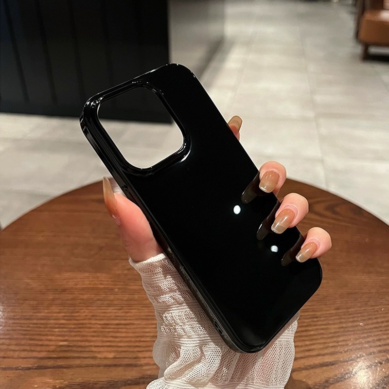 Black Macaron Candy Color Phone Case Compatible for IPhone 14 13 12 Pro ...