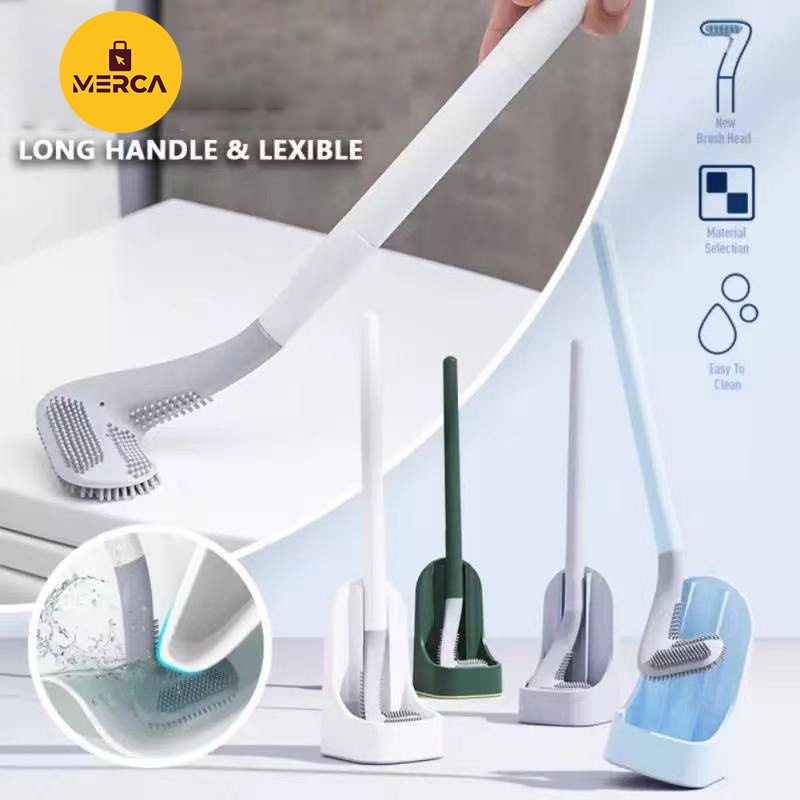 Merca Soft Rubber Golf Toilet Brush Hanging Long Handle Cleaning Brush ...