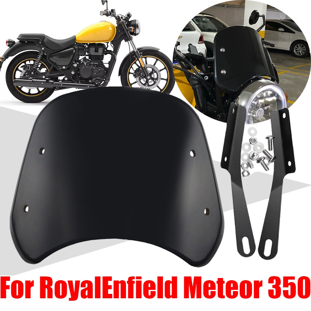 For RoyalEnfield Royal Enfield Meteor 350 Retro Windscreen Windshield ...