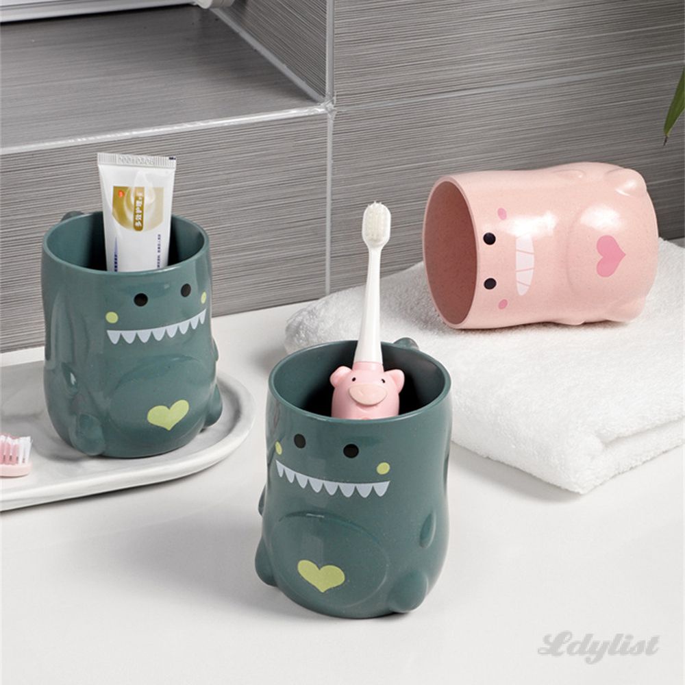 Wheat Straw Cute Dinosaur Water Cup Mouthwash Cups Will Make Children ...