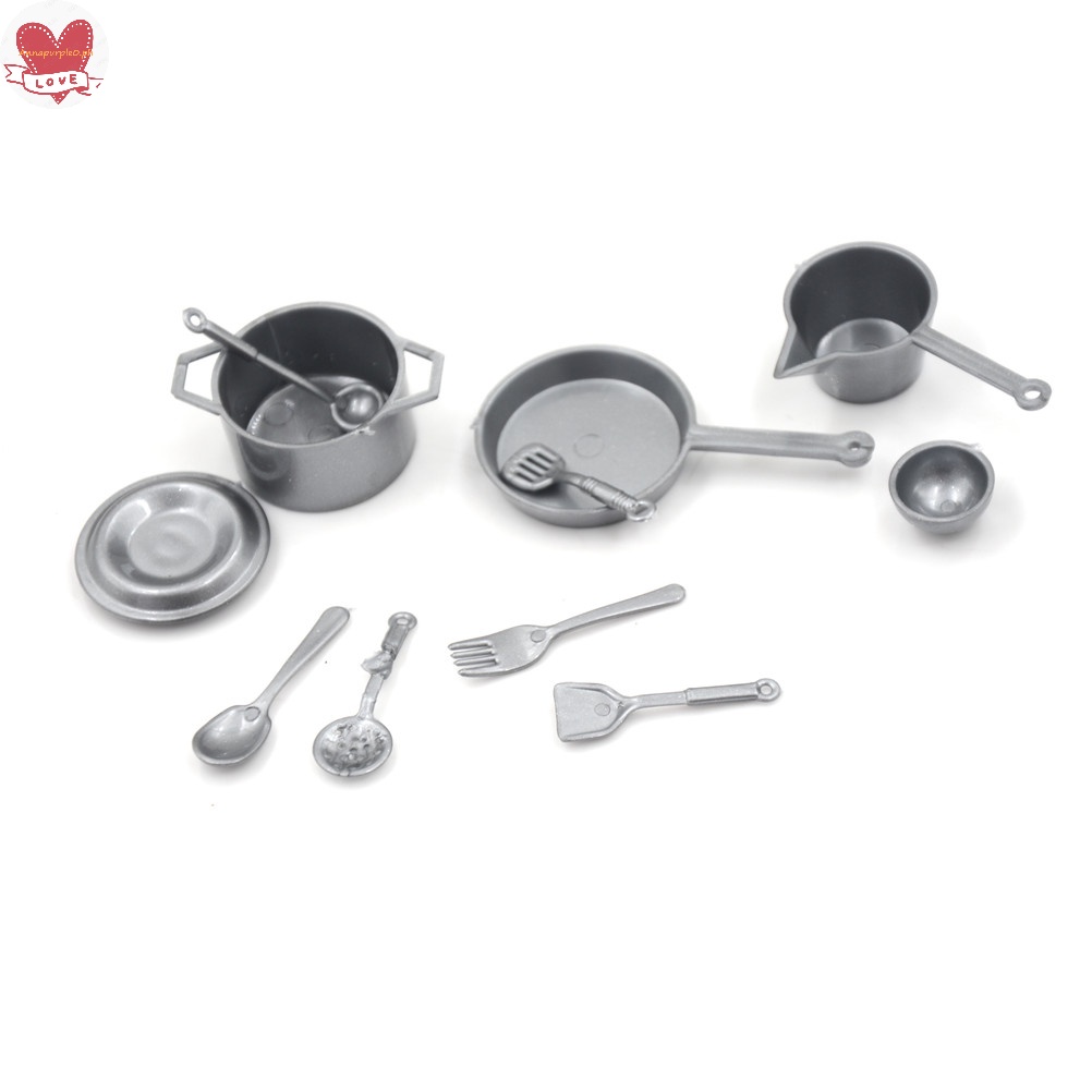 ANNA 10-15pcs/lot plate cup dish l tableware set Dollhouse Miniature ...