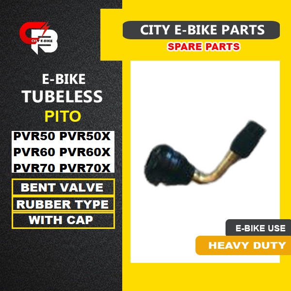 Tubeless Bent Valve Stem PVR 50 PVR 60 PVR 70 Ebike Pito, Electric Bike ...