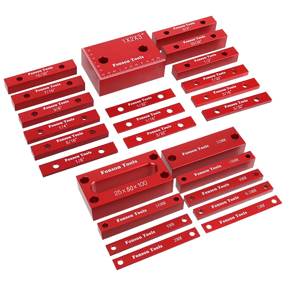 Setup Blocks Height Gauge Set,16Pcs / 9Pcs Precision Aluminum Setup ...