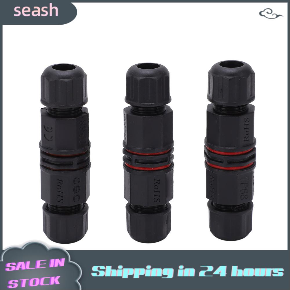 Seashorehouse 3Pcs Cable Connector 3 Pin Straight Through IP68 Connec ...