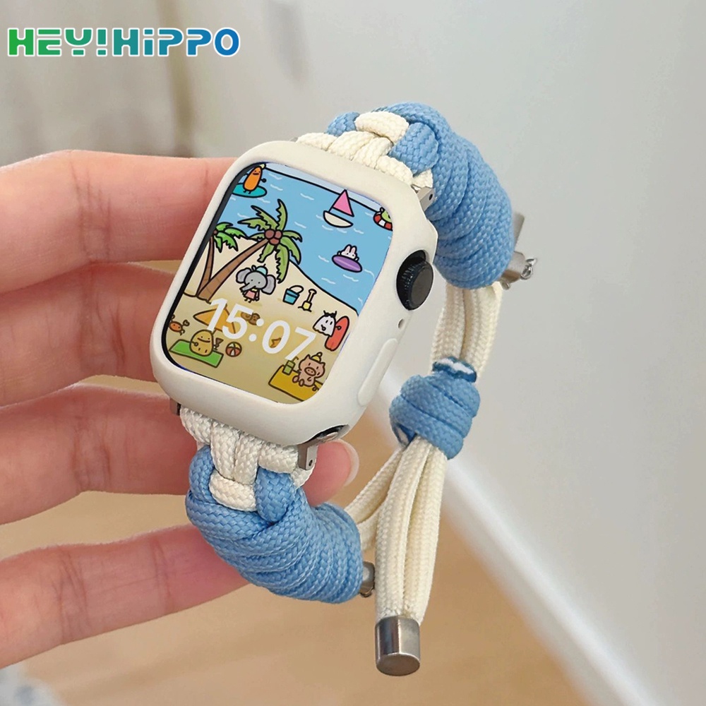 Cute hand woven rope strap+soft protective case suitable for smartwatch ...