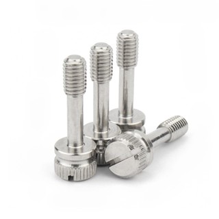 M2 M2.5 M3 M4 M5 GB839 304 Stainless Steel Short Head Slotted Captive Hand Screw Knurled Thumb ...