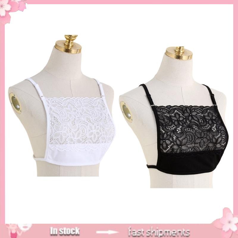 YOIOI Lace Mock Camisole Bras Wrapped Chest Overlay Modesty Panel ...