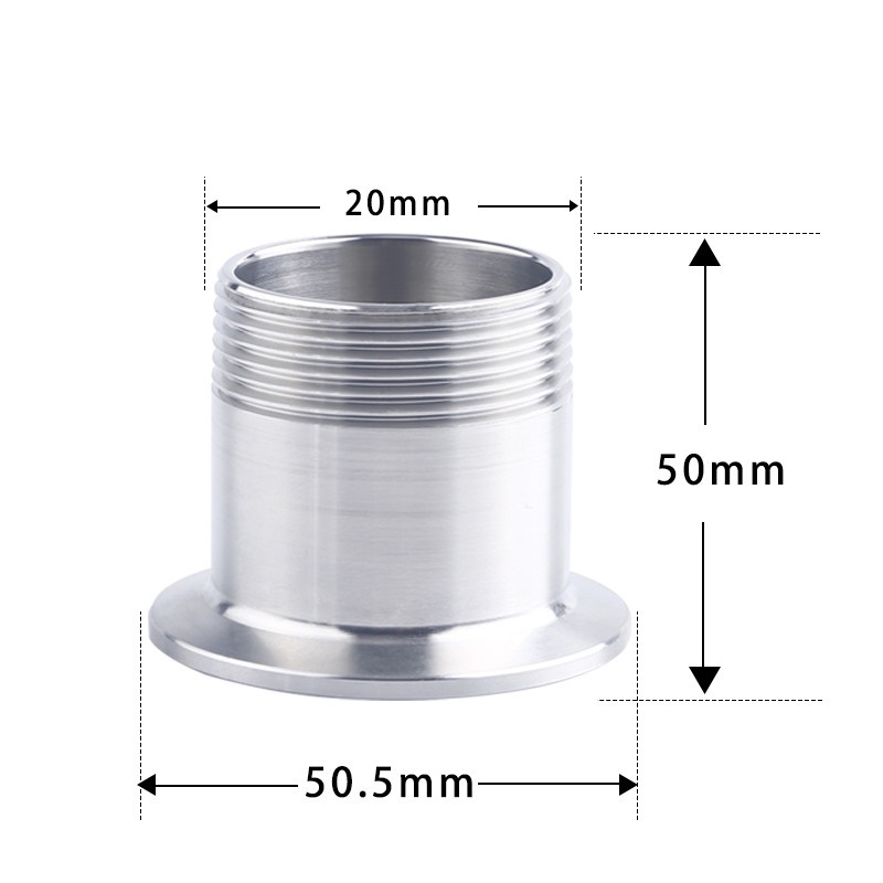 1/2" - 2" (DN15-DN50) Adapters for heater Sanitary Stainless Steel ...