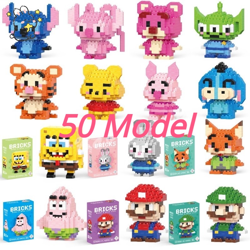 DIY Mini Building Block Character Model Nano Block Cartoon Toys微颗粒积木 ...