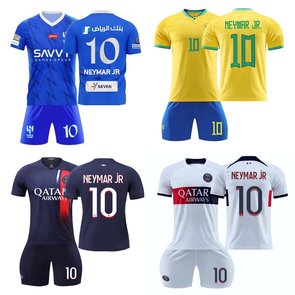 Neymar JR Jersey Sets Football Clothing for Men's Size 26-2XL | Shopee ...