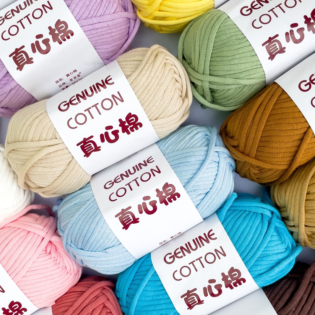 Genuine Cotton Tube Yarn 50g Cotton-Nylon Blend for Crochet and ...