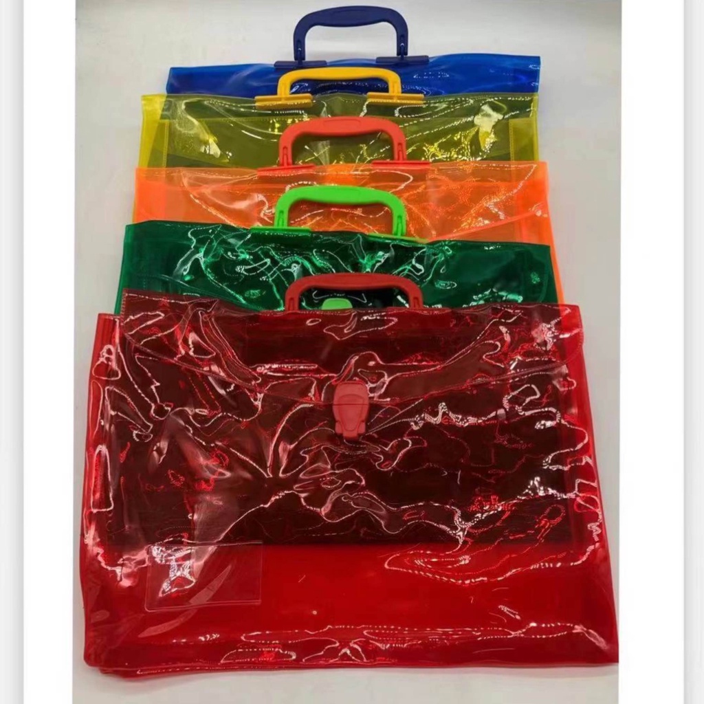 Long Transparent Colored Plastic Envelope with Snap Lock | Shopee ...